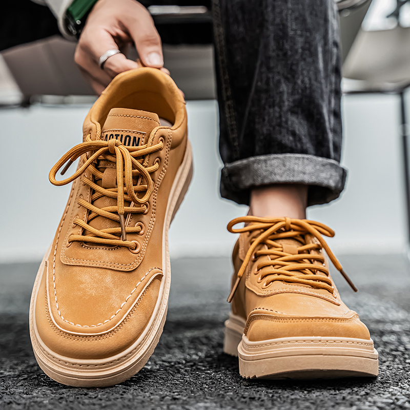 CTMBD0932 Men's All-season Shoes, Leather Upper Casual Skate Shoes ...